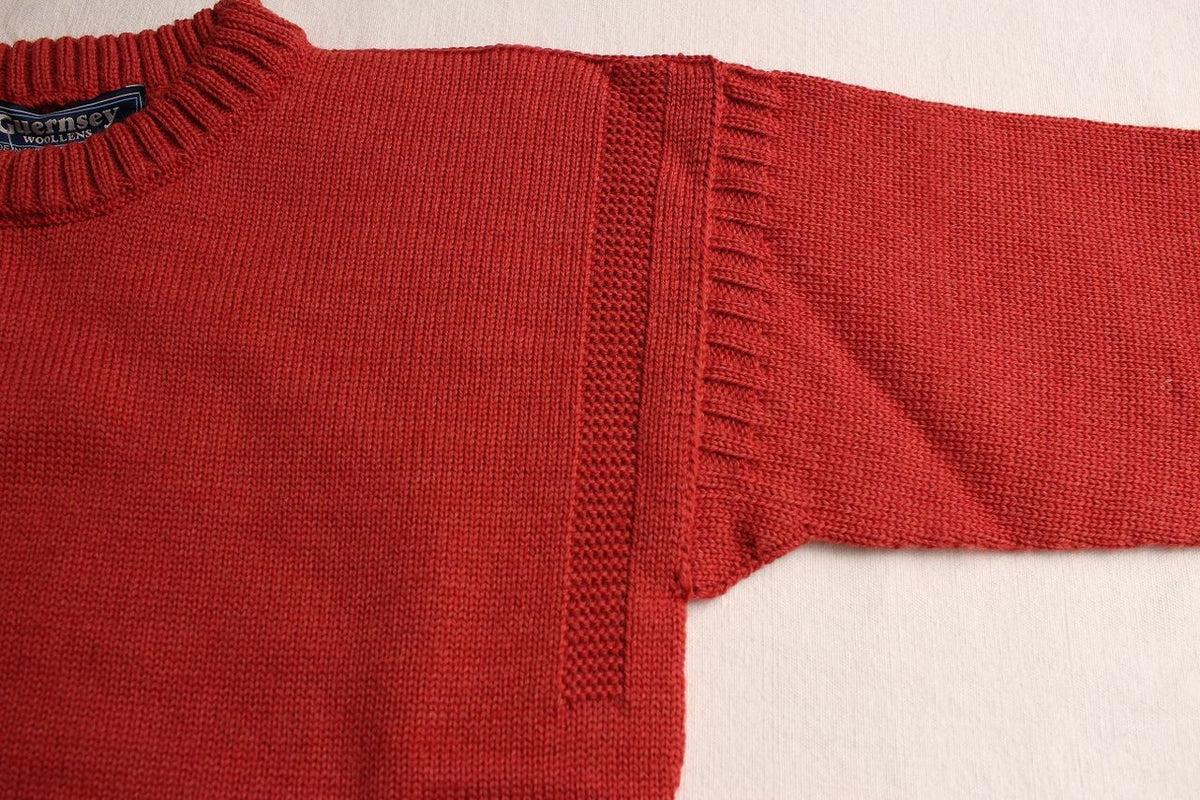 GUERNSEY WOOLLENS / CREW GUERNSEY PULLOVER (BRETON RED) – McFly Online ...